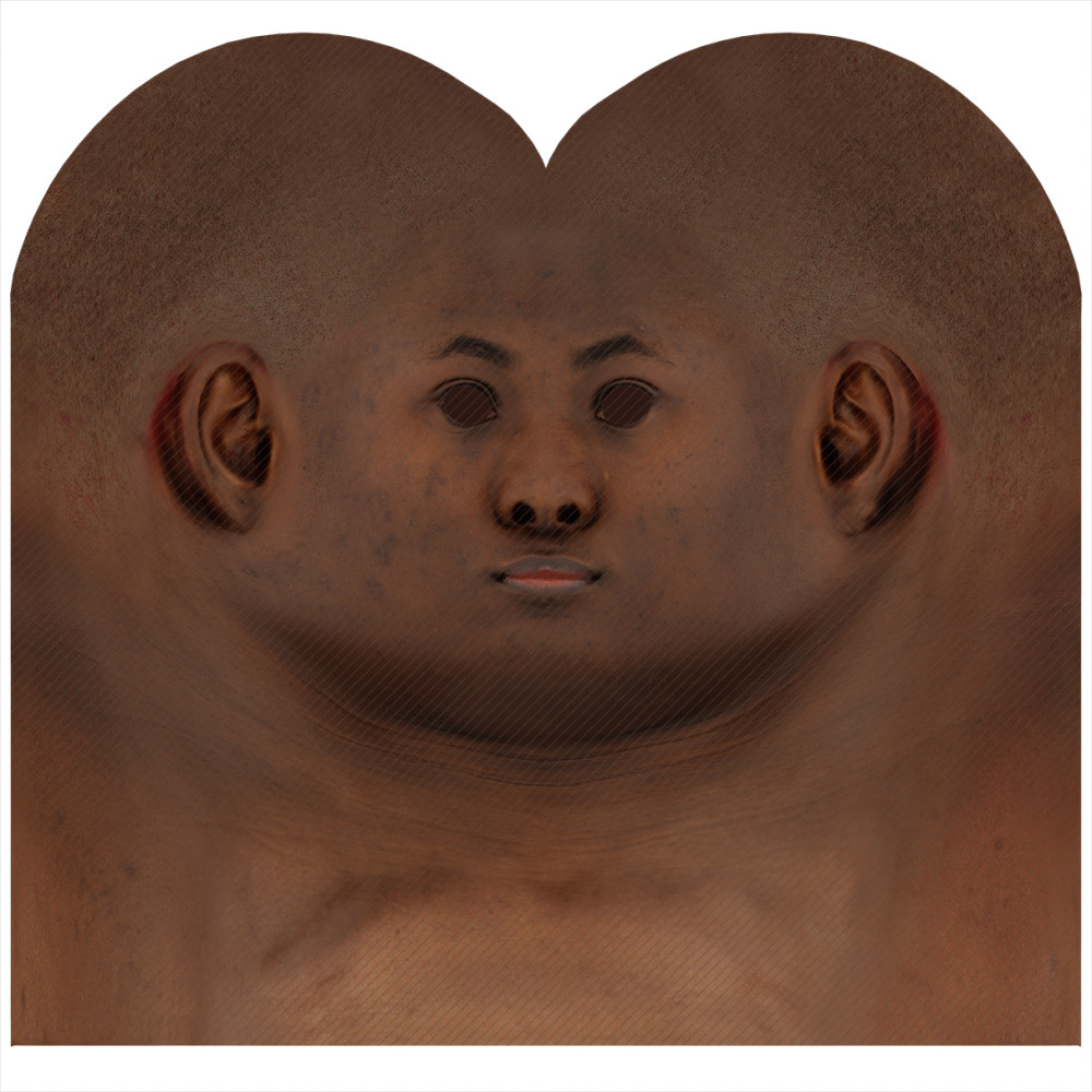 Female head texture map 31